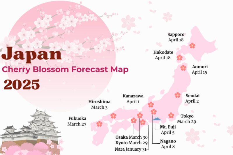 Japan Cherry Blossom Season 2025 | Best Places to See Sakura in Japan